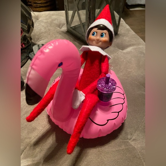 Holiday | Flamingo Poolbath Toy Inflatable Floating Elf Accessories Cup ...
